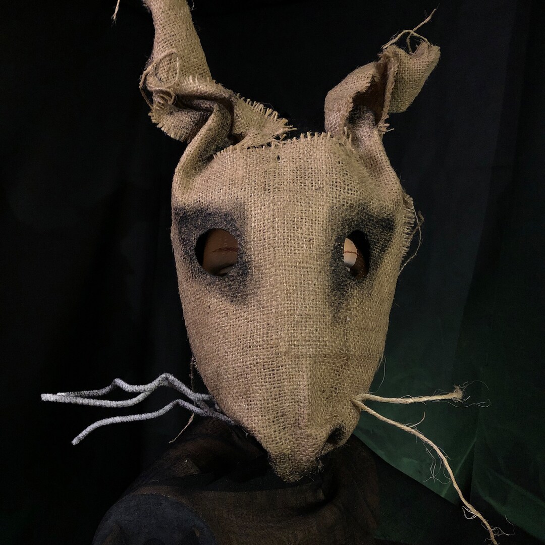 Creepy Rabbit Masquerade Masks, Burlap Evil Easter Bunny Mask for ...