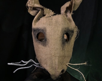 Creepy Burlap Monster Masquerade Masks, Evil Sack Mask for Halloween ...