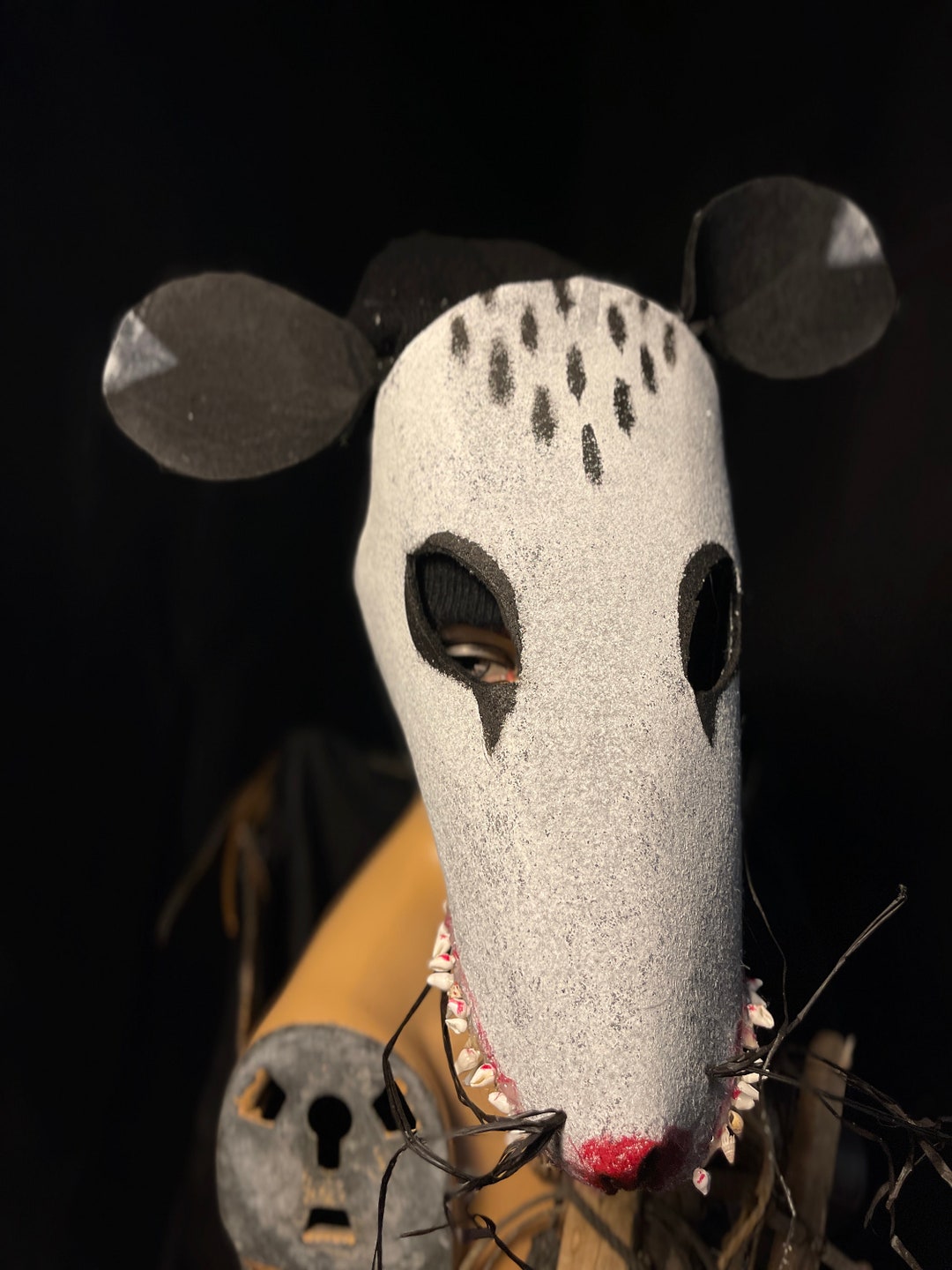 Creepy Cute Felt Opossum Possum Mask Adult Halloween - Etsy