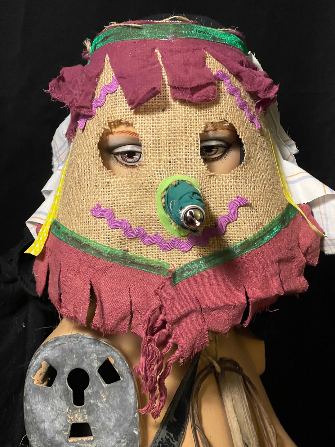 Cajun Mardi Gras Mask Masquerade Carnival Costume Chicken Chase Outfit ...