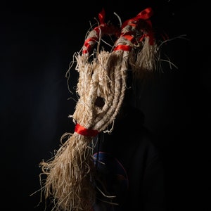 Yule Goat Mask, Julbock Scarecrow Mask, Adult Chistmas Costume, Wicker ...