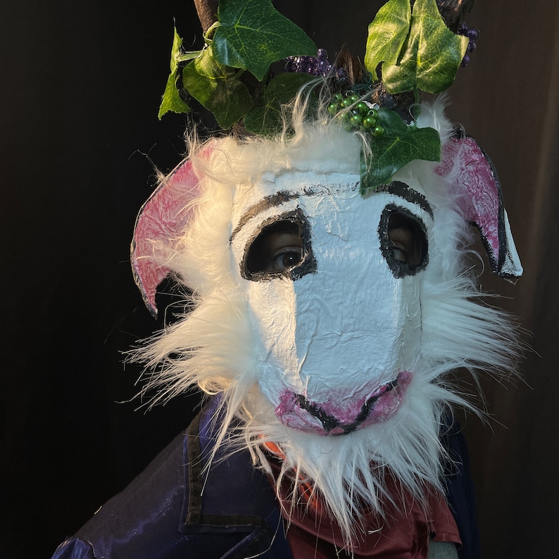 Goat Mask Satyr Cosplay Costume Pagan Wine God Pan Bacchus - Etsy