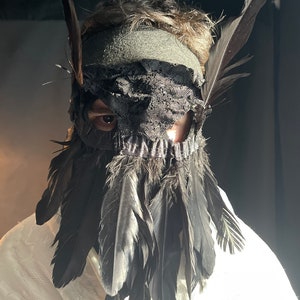 Raven Mask - Goth Raven Creepy Crow Mask - Halloween, Masquerade, Photo ...