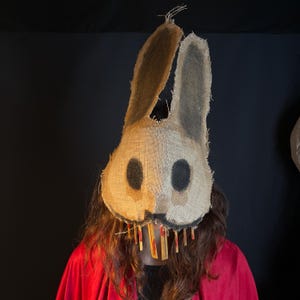Scary Rabbit Mask, Creepy Easter Bunny Mask, Adult Halloween Costume ...