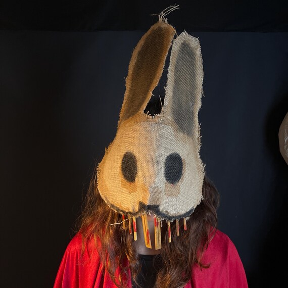 Scary Bunny Face Bunny Mask Animal Eva Half Face Rabbit Ear Mask Voor