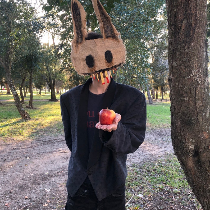 Scary Rabbit Mask Creepy Easter Bunny Mask Adult Halloween - Etsy