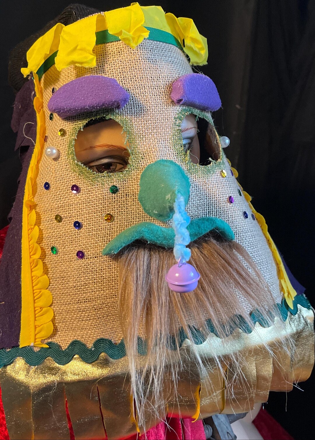Cajun Mardi Gras Mask - Masquerade Carnival Costume - Chicken Chase ...