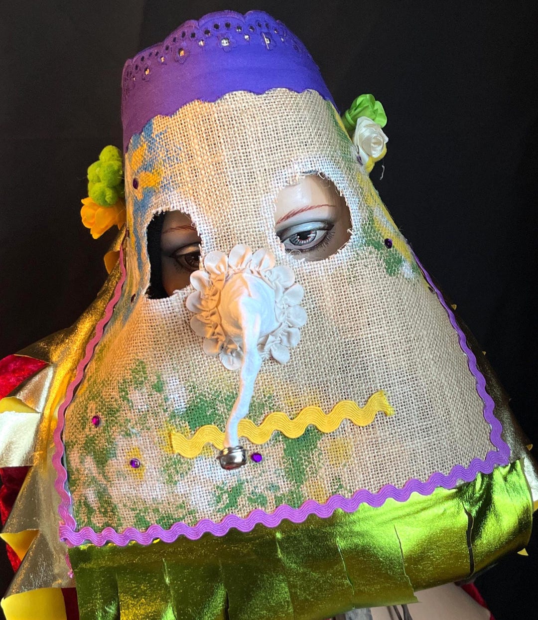 Cajun Mardi Gras Mask: Chicken Chase Costume Parade Prop - Etsy