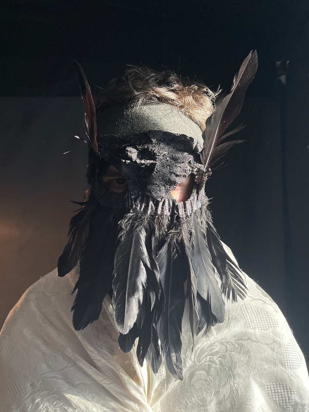 Raven Mask - Goth Raven Creepy Crow Mask - Halloween, Masquerade, Photo ...