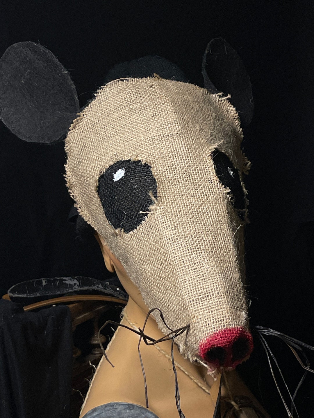 Creepy Cute Mouse Mask Adult Halloween, Masquerade, Rat Mouse Cosplay ...