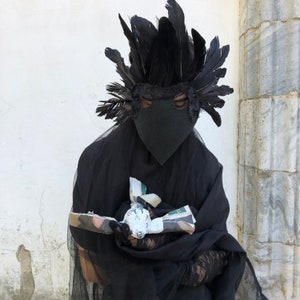Raven Mask Goth Raven Creepy Crow Mask Halloween, Masquerade, Photo ...