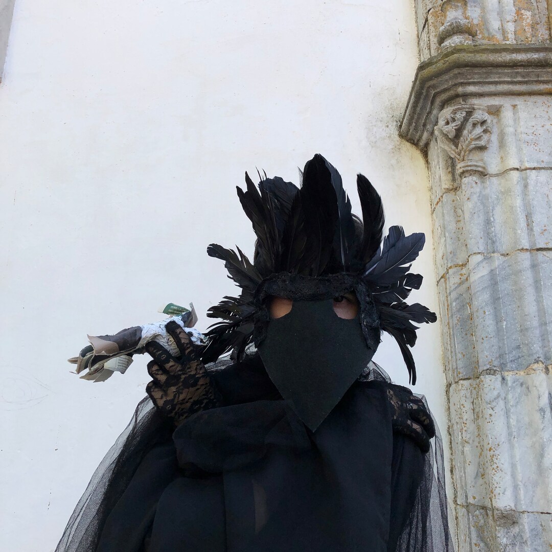 Raven Mask Goth Raven Creepy Crow Mask Halloween, Masquerade, Photo ...