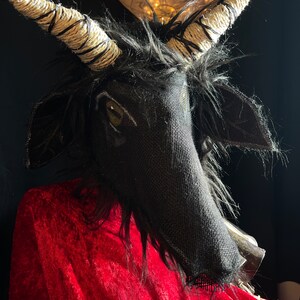 Goat Mask, Adult Halloween Costume Demon, Devil, Baphomet Art, Folk ...