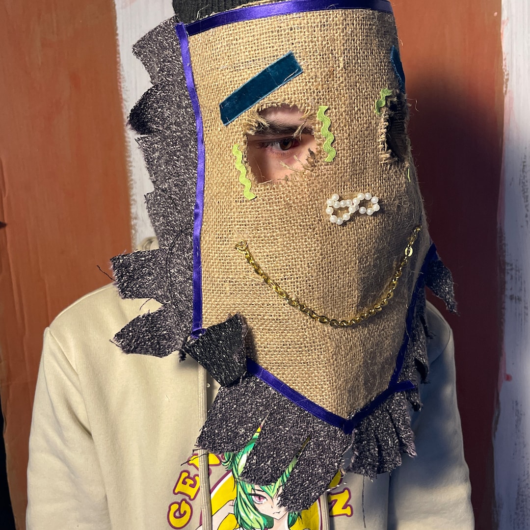 Cajun Mardi Gras Mask Masquerade Carnival Costume Chicken Chase Outfit ...