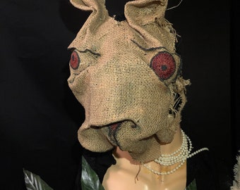 Scary Rabbit Mask Creepy Easter Bunny Mask Adult Halloween - Etsy