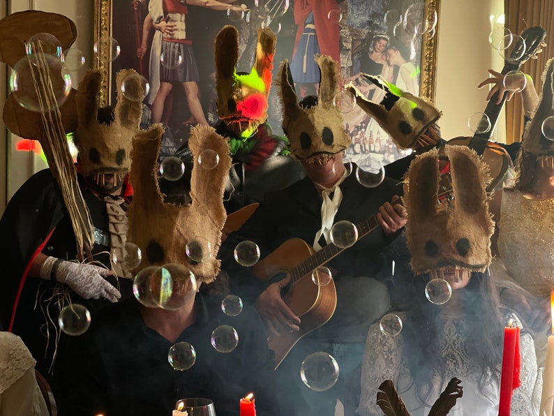 Scary Rabbit Mask Creepy Easter Bunny Mask Adult Halloween - Etsy