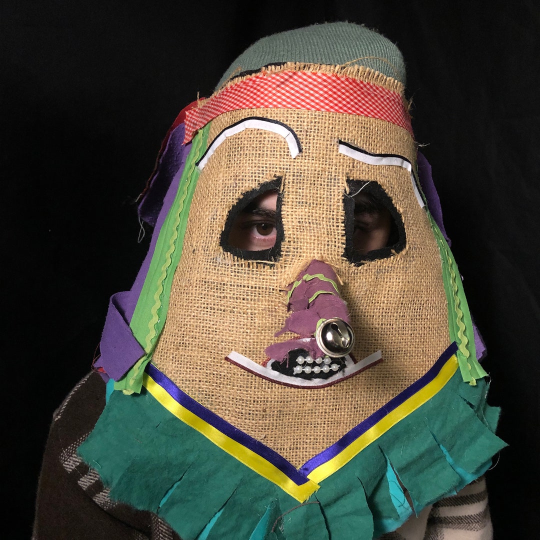 Cajun Mardi Gras Mask Masquerade Carnival Costume Chicken Chase Outfit ...