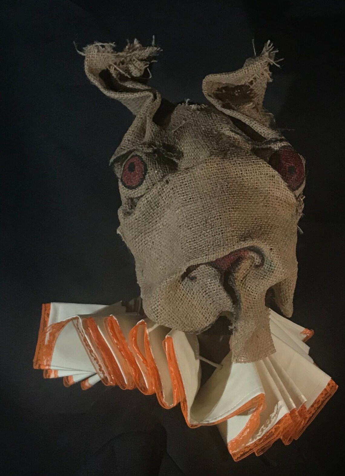 Creepy Scary Burlap Horror Mask Adult Halloween Costume | Etsy