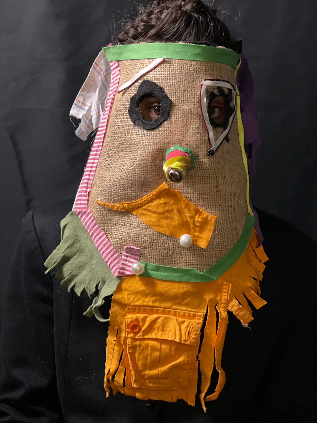 Cajun Mardi Gras Mask Masquerade Carnival Costume Chicken Chase Outfit ...