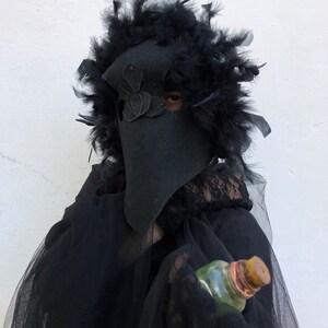 Raven Mask Goth Raven Creepy Crow Mask Halloween, Masquerade, Photo ...