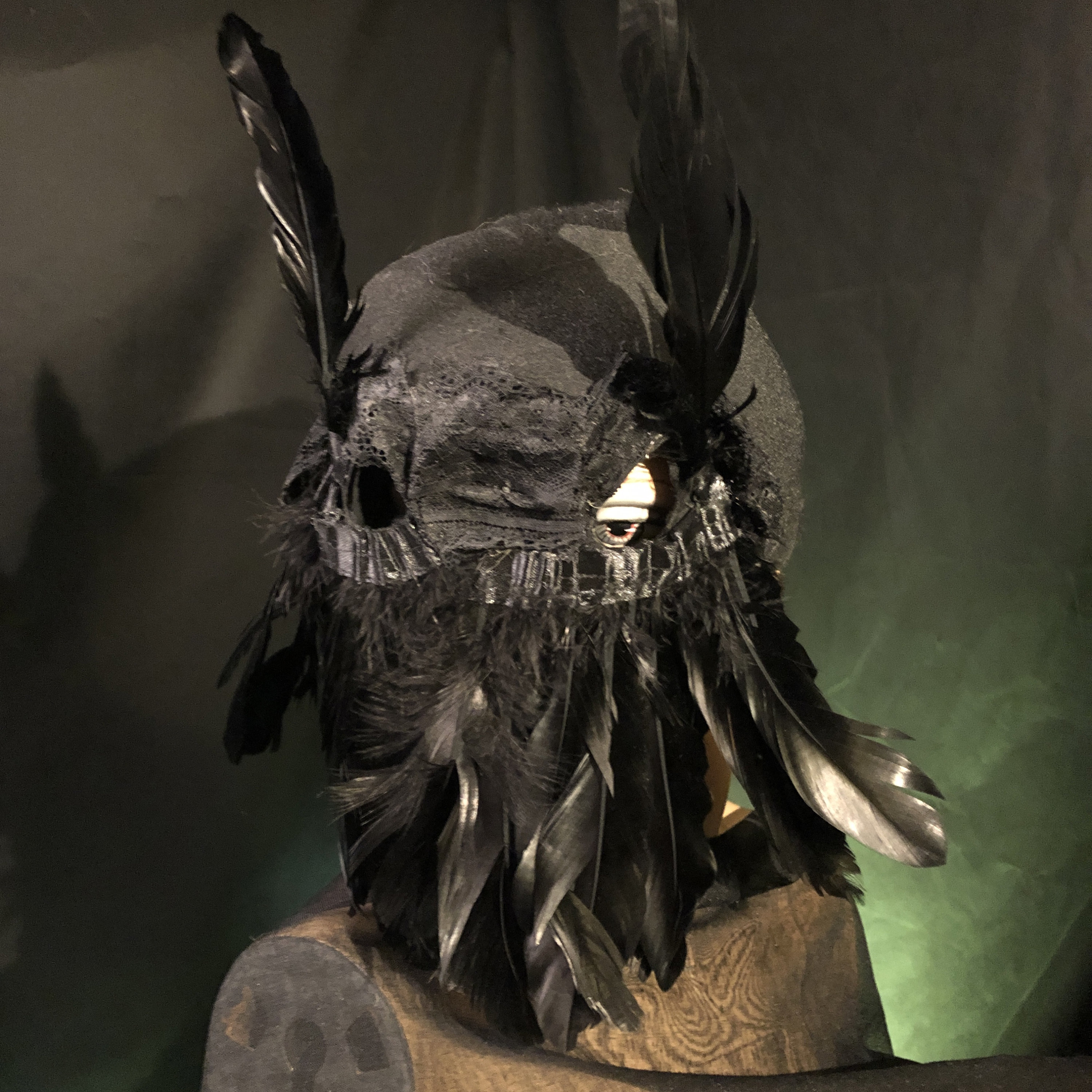 Raven Mask Goth Raven Creepy Crow Mask Halloween - Etsy