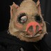 Hog Horror Pig Mask - Swine Halloween Boar Costume - Handmade Custom ...