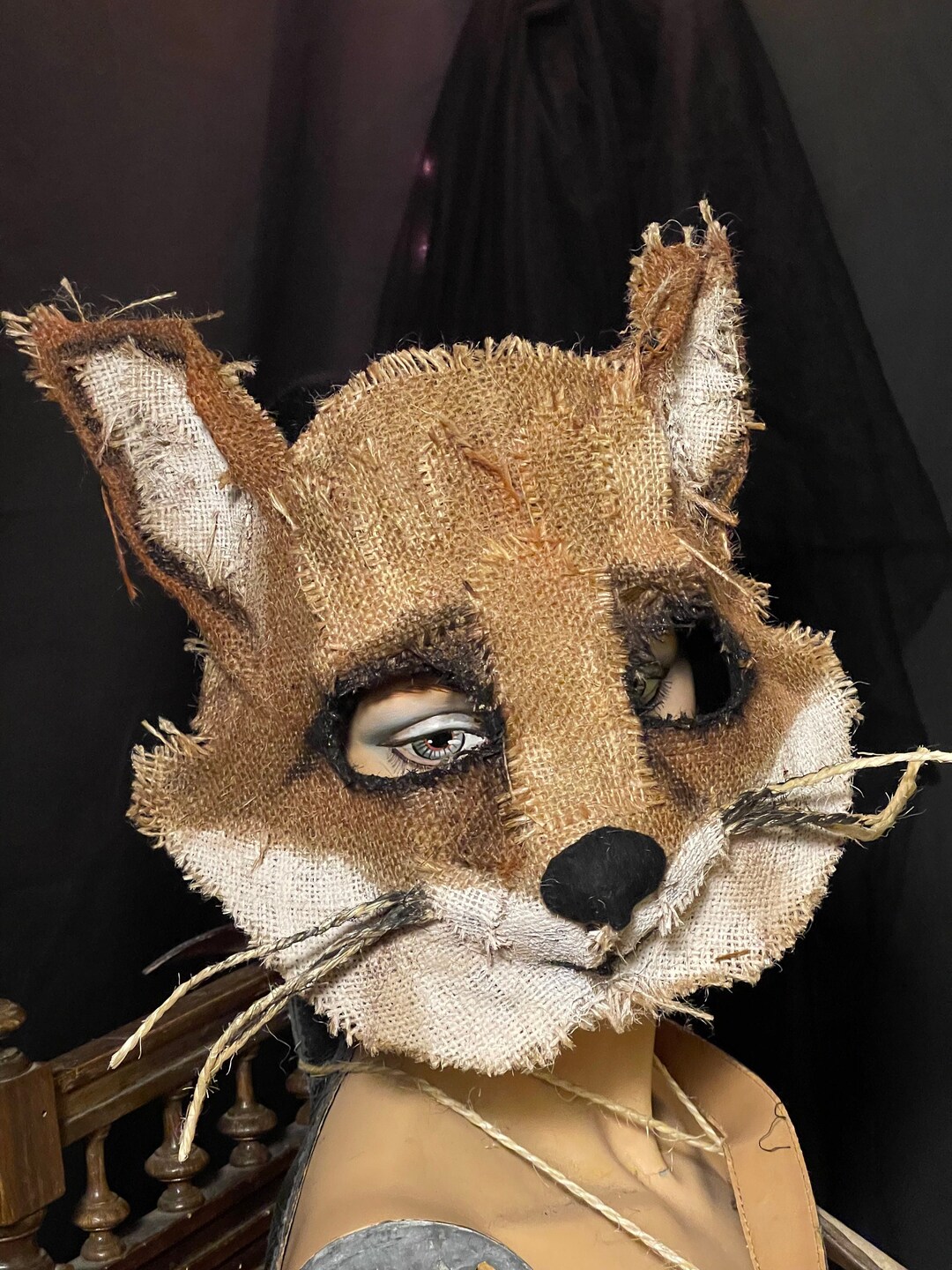Fox Mask - Burlap Adult Halloween Costumes for Masquerades & Photo ...