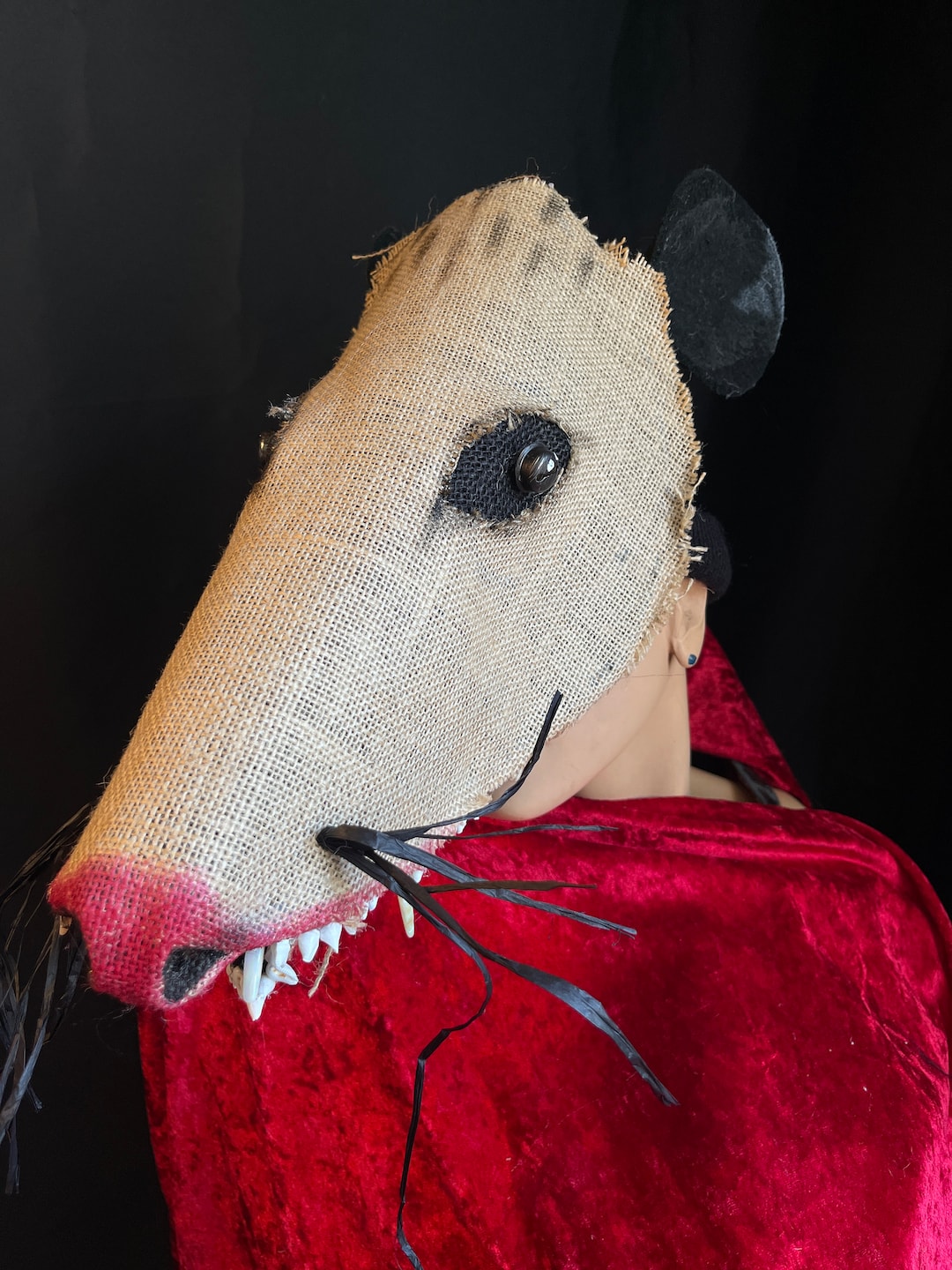 Creepy Cute Opossum Possum Mask - Adult Halloween, Masquerade, Cosplay ...