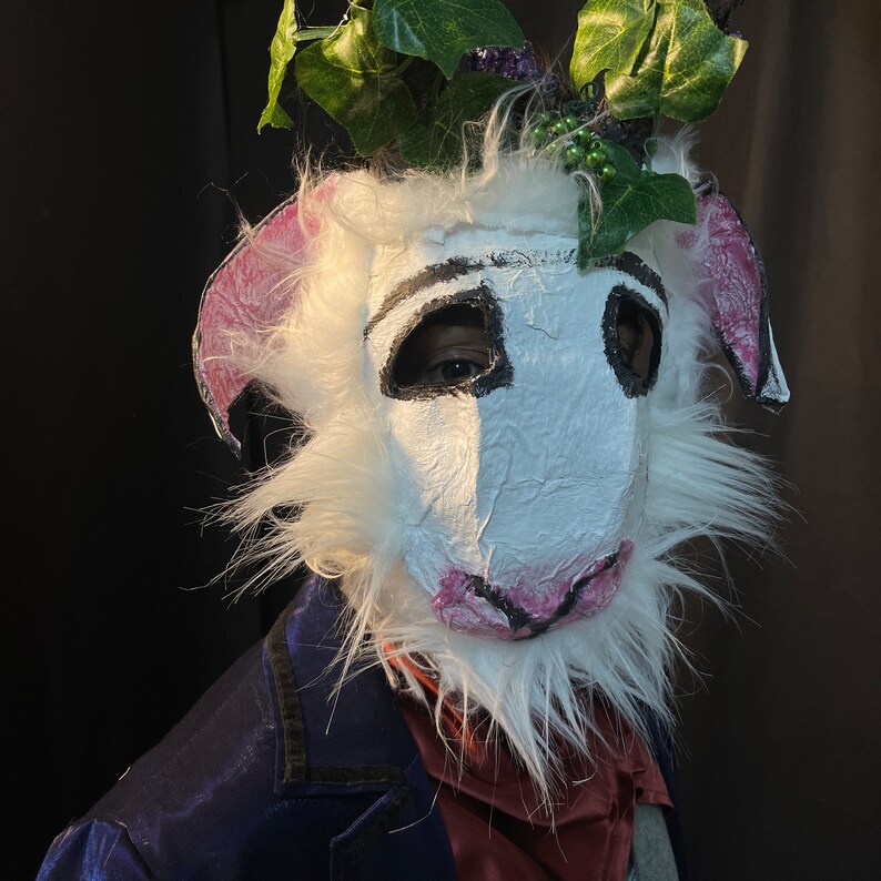 Goat Mask Satyr Cosplay Costume Pagan Wine God Pan Bacchus - Etsy