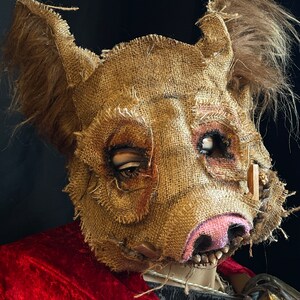 Hog Horror Pig Mask - Scary Adult Halloween Boar Costume - Handmade ...