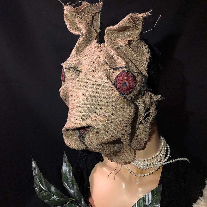Creepy Scary Burlap Horror Mask Adult Halloween Costume | Etsy