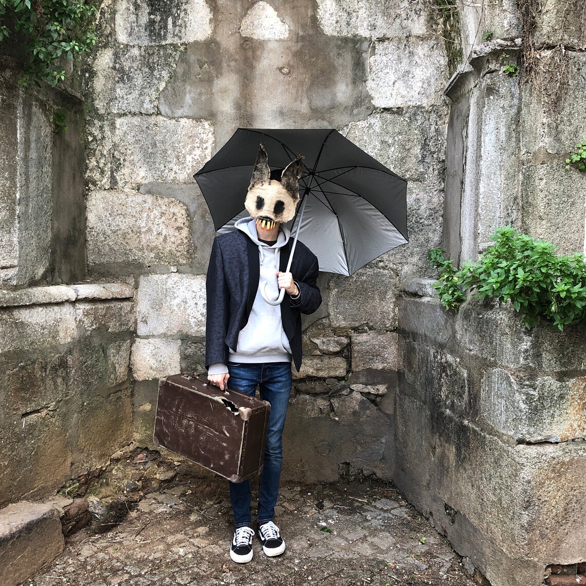 Scary Rabbit Mask Creepy Easter Bunny Mask Adult Halloween - Etsy