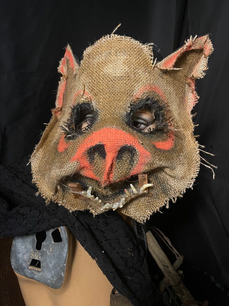 Pig Horror Mask: Scary Halloween Boar Costume Prop - Etsy