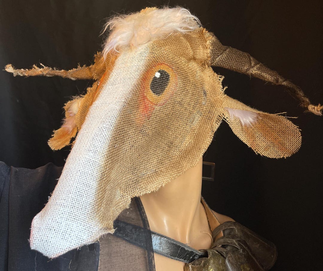 Goat Mask, Adult Halloween Costume - Handmade Cryptid Custom Photo and ...
