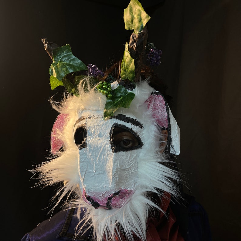 Goat Mask Satyr Cosplay Costume Pagan Wine God Pan Bacchus - Etsy
