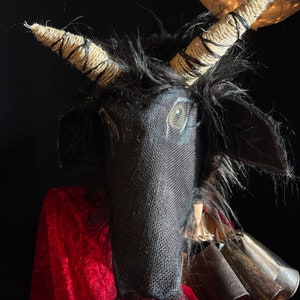 Goat Mask, Adult Halloween Costume Demon, Devil, Baphomet Art, Folk ...