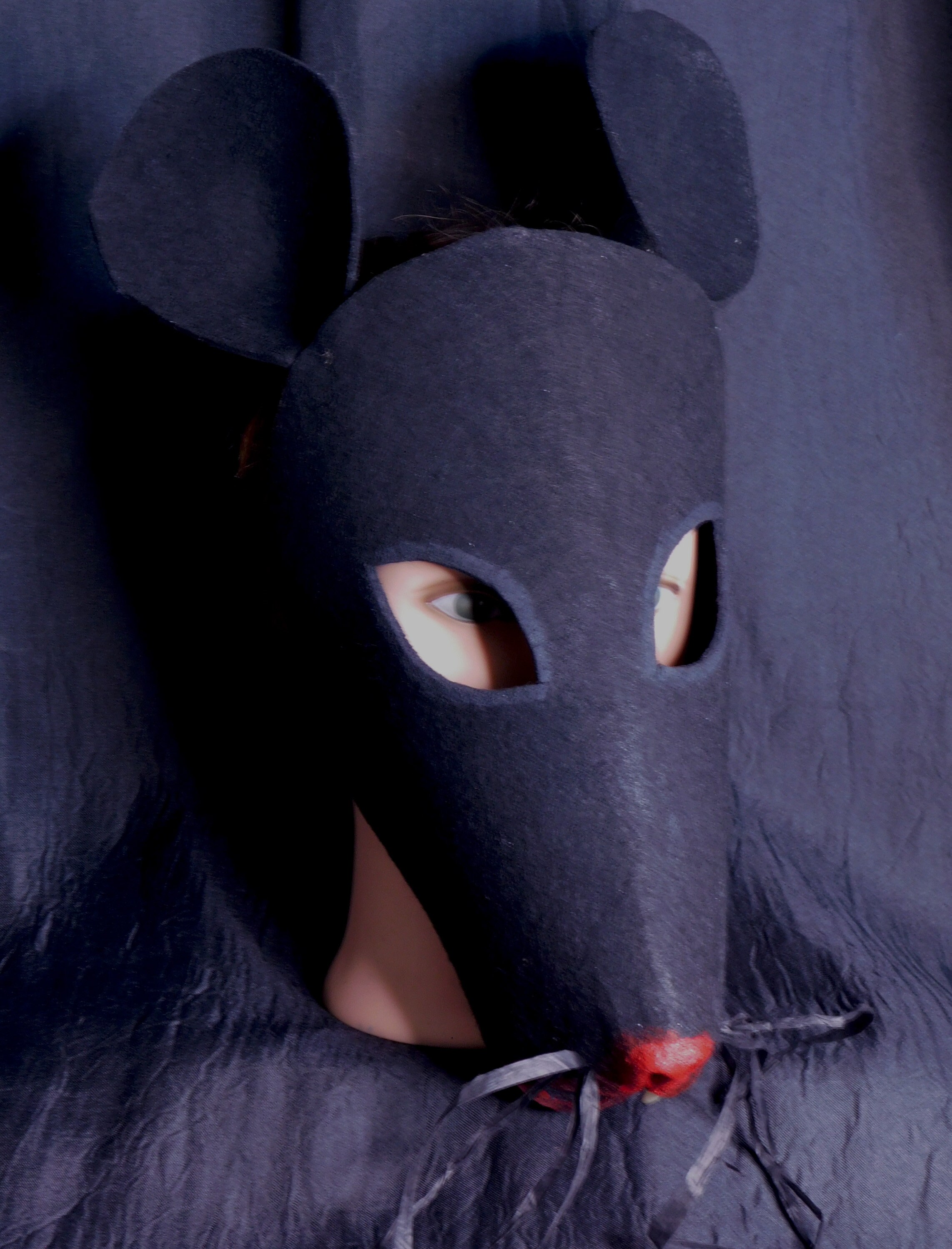 Creepy Cute Black Rat Mask Adult Halloween, Masquerade, Cosplay Costume ...