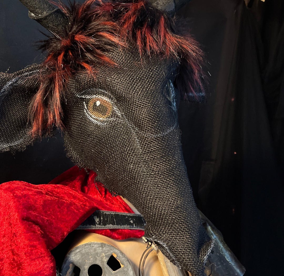 Goat Mask, Adult Halloween Costume - Demon, Horror, Handmade, Custom ...