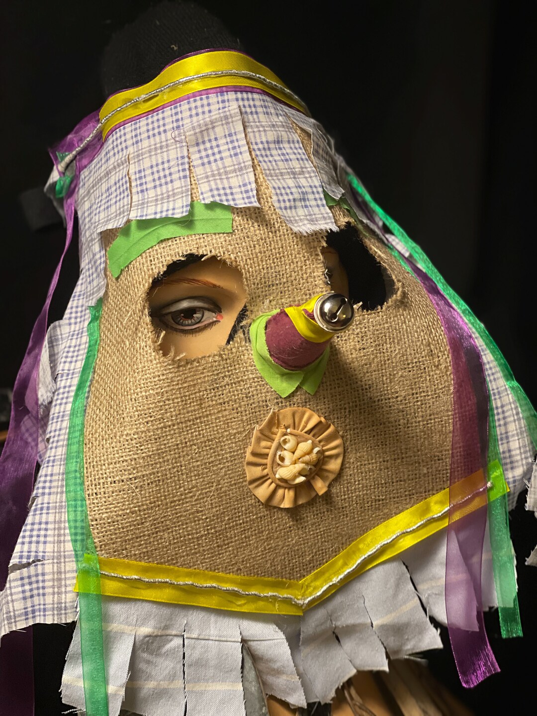 Cajun Mardi Gras Mask Masquerade Carnival Costume Chicken Chase Outfit ...