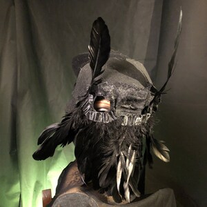 Raven Mask - Goth Raven Creepy Crow Mask - Halloween, Masquerade, Photo ...