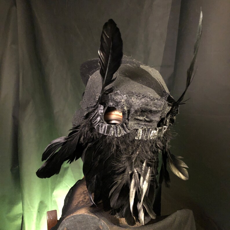 Raven Mask Goth Raven Creepy Crow Mask Halloween - Etsy