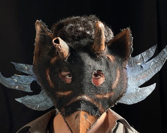 Nightmare Harpy Demon Mask Handmade Burlap Devil Harpie - Etsy