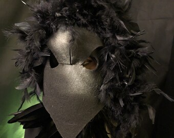 Plague Doctor Raven Mask Goth Raven Creepy Crow Mask Halloween ...