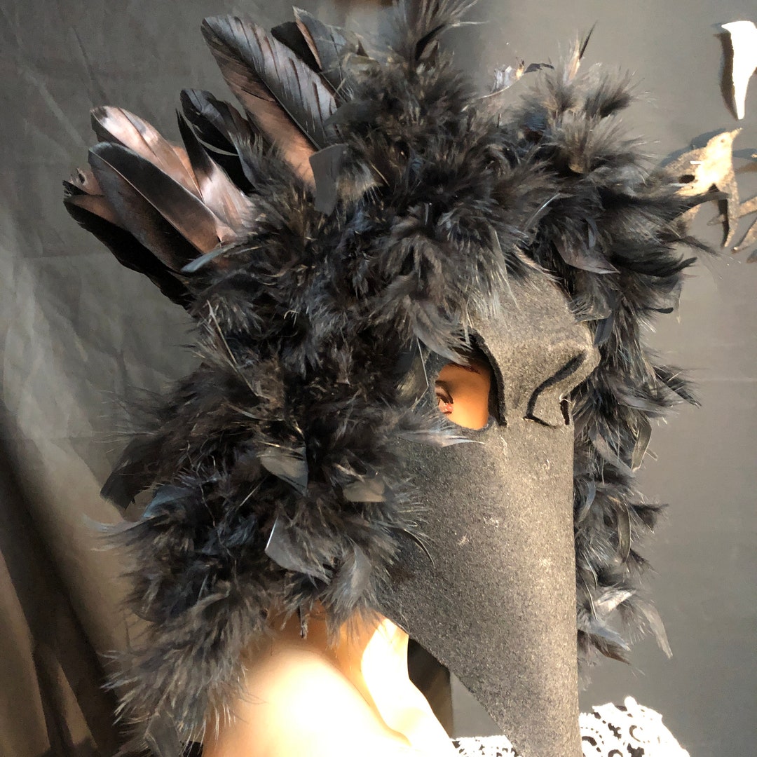 Raven Mask Goth Raven Creepy Crow Mask Halloween, Masquerade, Photo ...