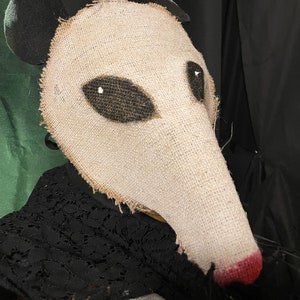 Creepy Cute Burlap Opossum Possum Mask Halloween, Masquerade, Cosplay ...