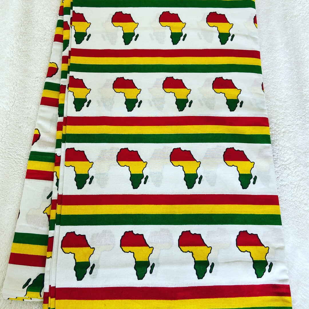 African Map | African Fabric | Sold per Yard - Etsy