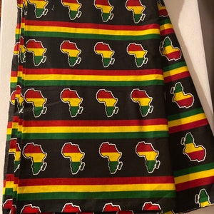 African Map | Pan Africa | African Fabric | Sold per Yard - Etsy
