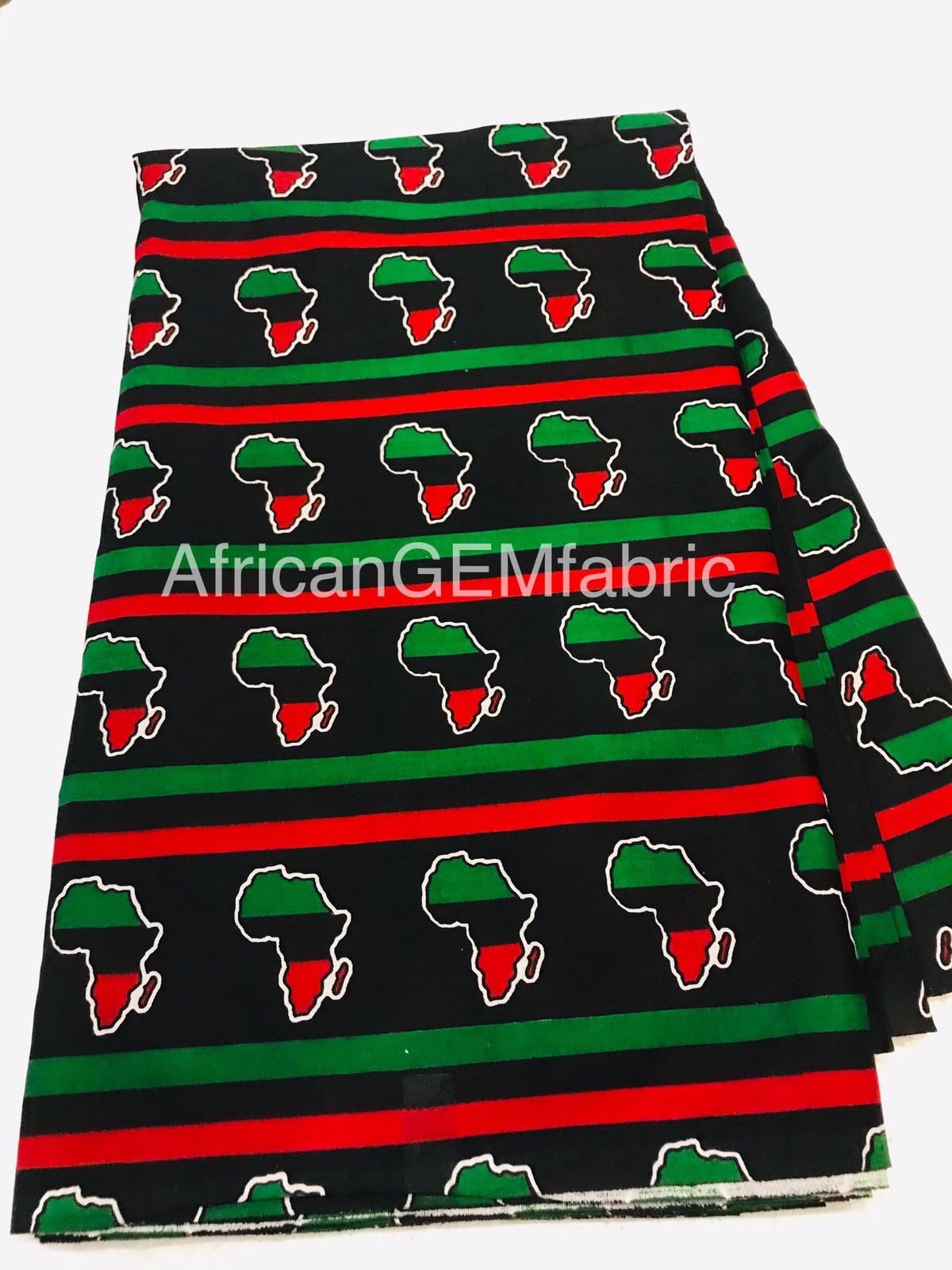 African Map | Pan Africa | African Fabric | Sold per Yard - Etsy