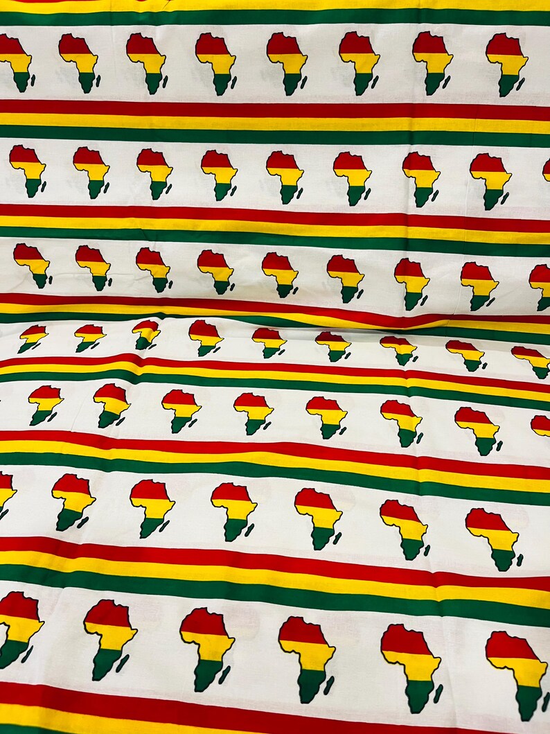 African Map | African Fabric | Sold per Yard - Etsy