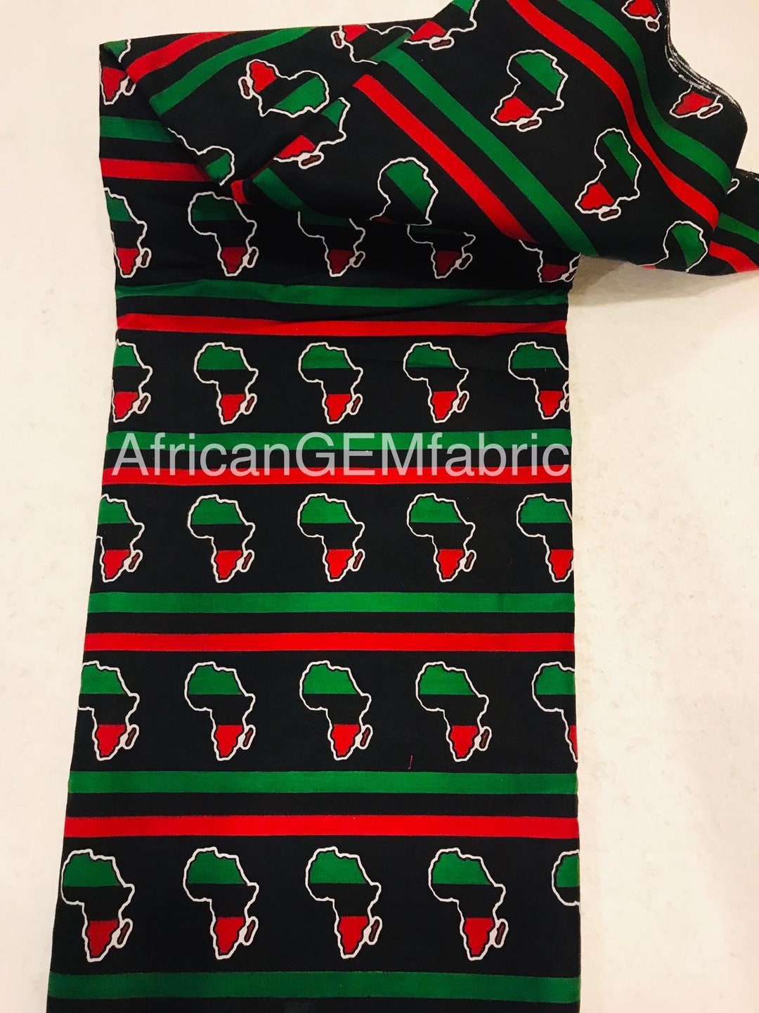African Map | Pan Africa | African Fabric | Sold per Yard - Etsy